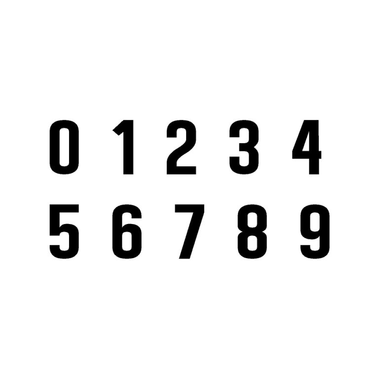 3″ Tall Unit Numbers (Individual) – Mesa Fleet